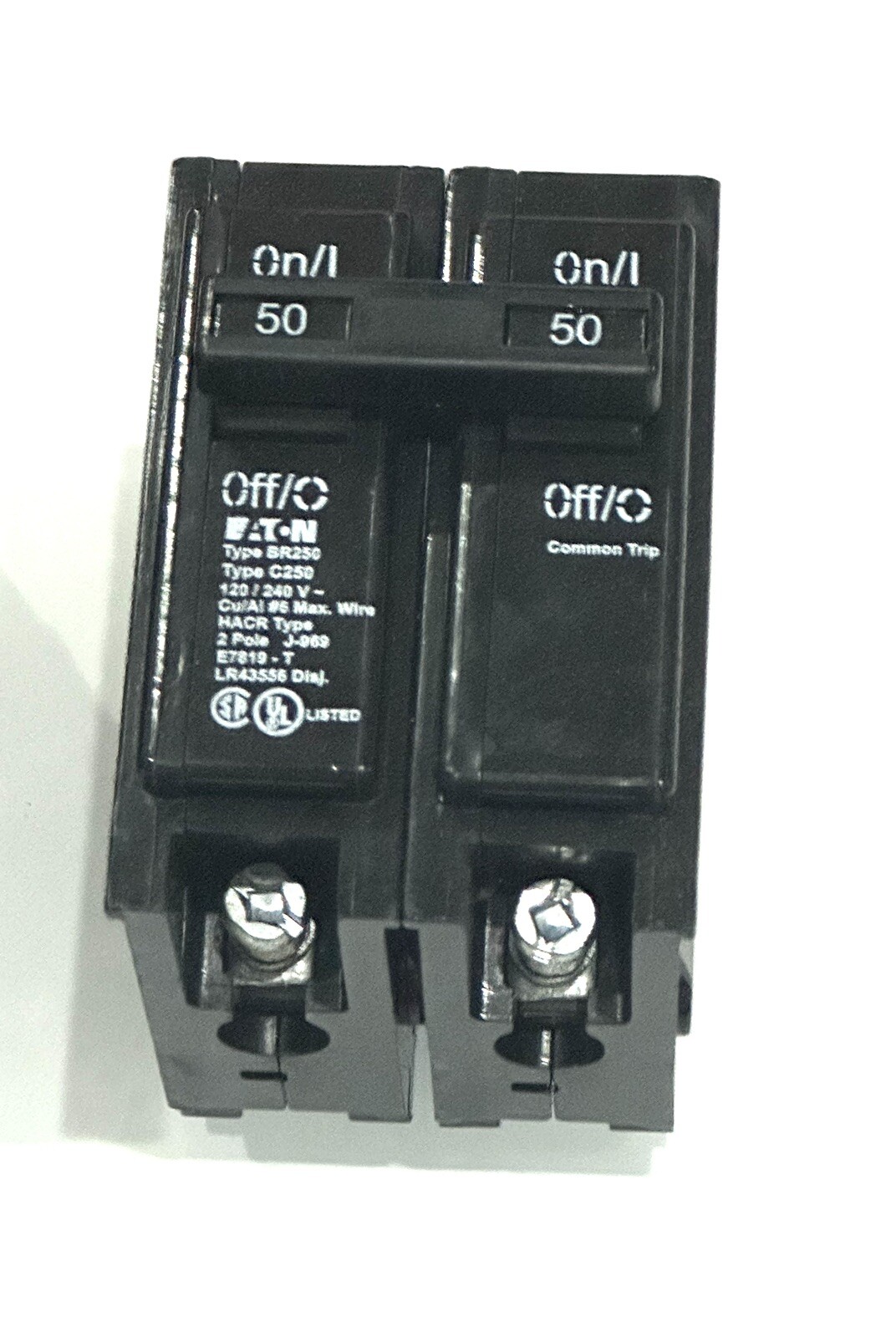 EATON BR250 MOLDED CASE CIRCUIT BREAKER 2 POLE 50AMP TYPE BR | eBay