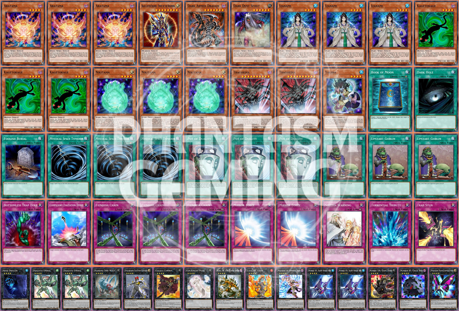 Spirit Ghostrick Deck Lavalval Chain Evilswarm Exciton Knight Yugioh | eBay