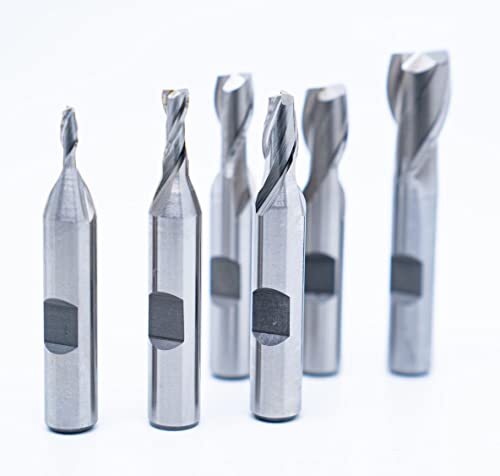 Single End 2 Flute End Mill 6pcs Set With 3/8" Shank Plastic Sta | eBay