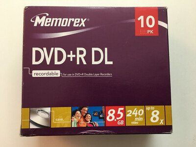 Memorex DVD+R DL 10pz confezione 8.5GB velocità fino a 8X | eBay