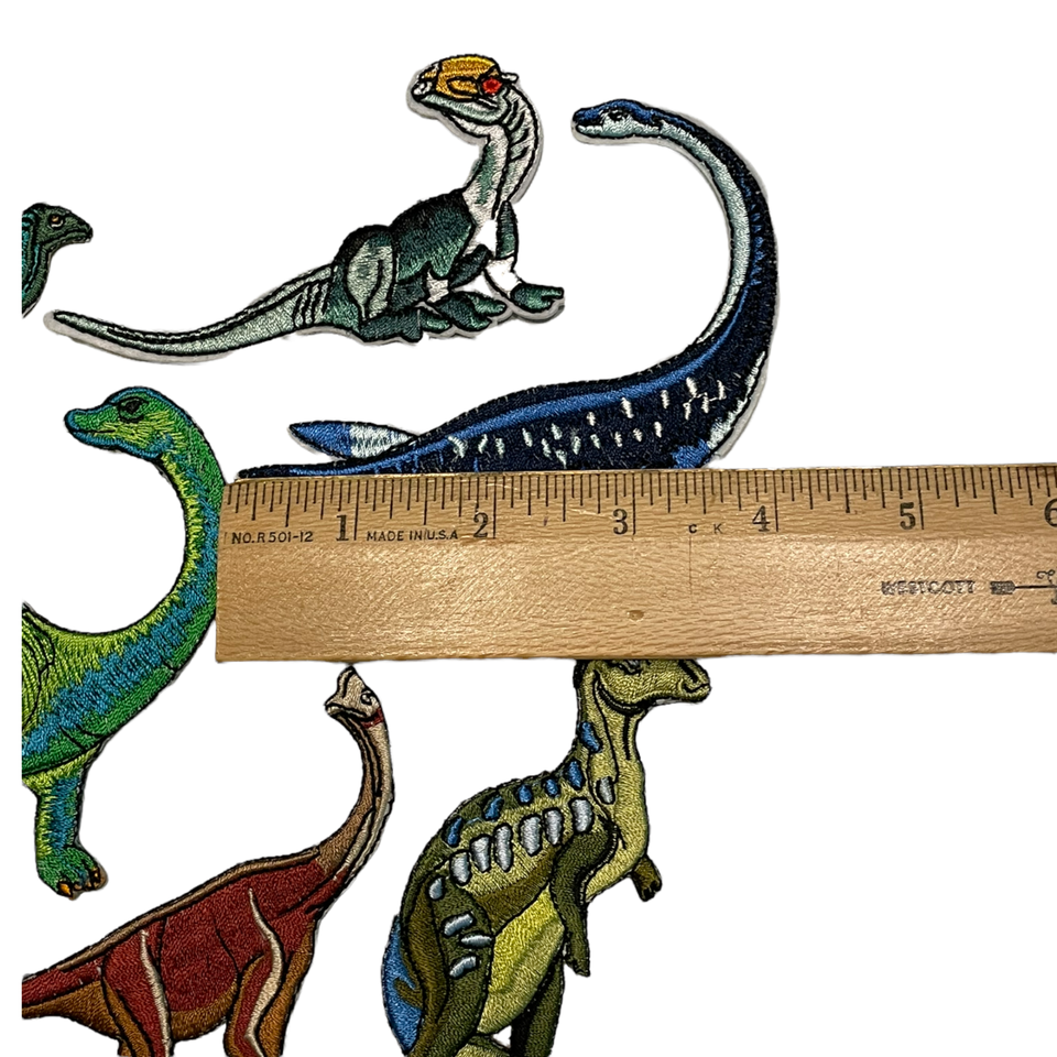 Embroidery Dinosaur Patches Sew On Iron On Patch Flowers Badge Fabric ...