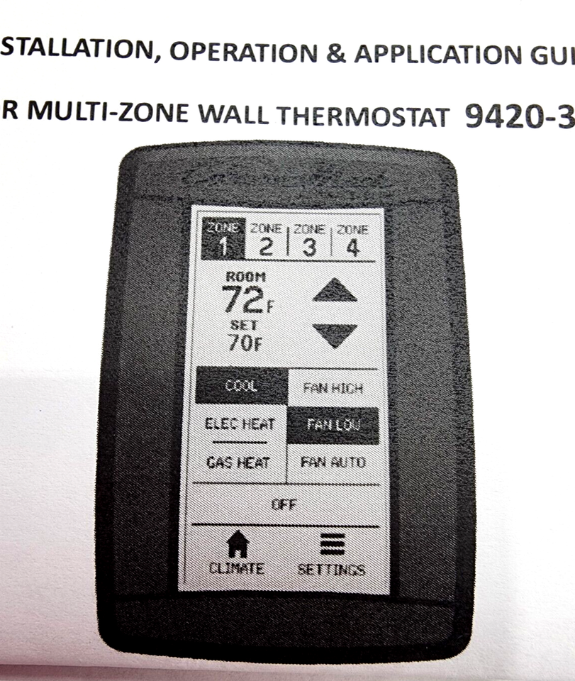COLEMAN MACH AIRXCEL 9420-330 LCD 4.3" TOUCHSCREEN DIGITAL WALL ...