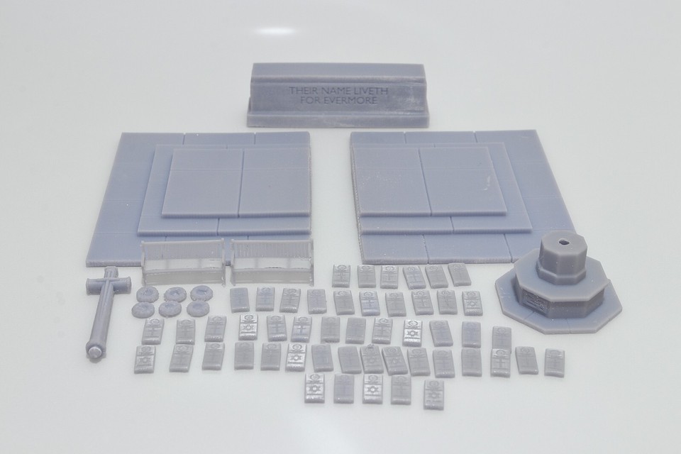 War Cemetery Monument Set OO GAUGE 1:76 Model Railway Scenery ...