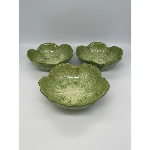 Pottery Barn Cabbage Set of 3 Green Cabbage Bowls 7" Farmhouse | eBay