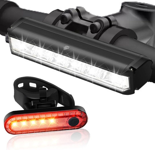 Bright Bike Light Set for Night Riding, LED Bicycle Light High Beam Low ...