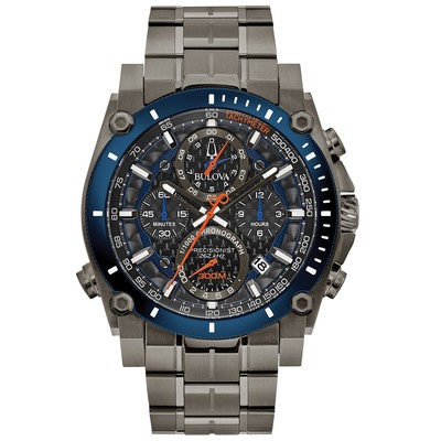 Bulova Men's Precisionist Black Dial Watch - 98B343 | eBay