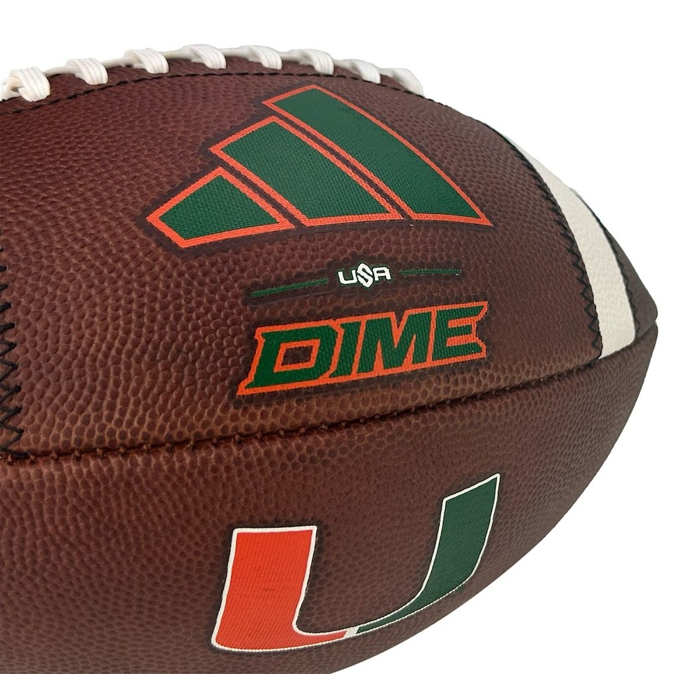 Miami Hurricanes adidas Dime Game Football New In box Authentic 100% | eBay