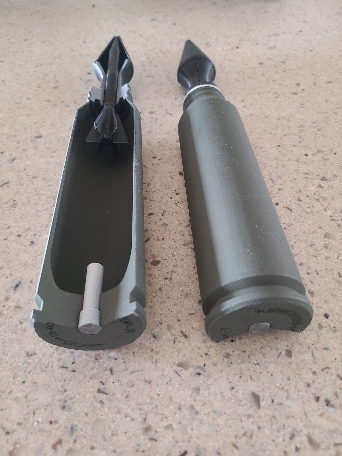 DUMMY 30x173mm APFSDS GAU-8 A10 WARTHOG Cutaway Cartridge Display ...