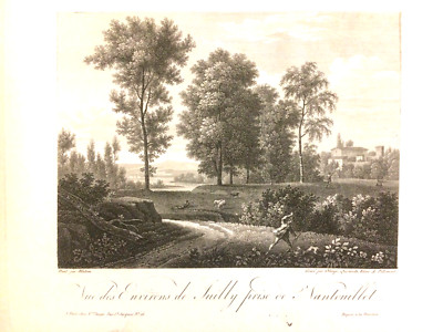 Environs de Juilly prise de Nantouillet, Seine et Marne, gravure XIXe ...