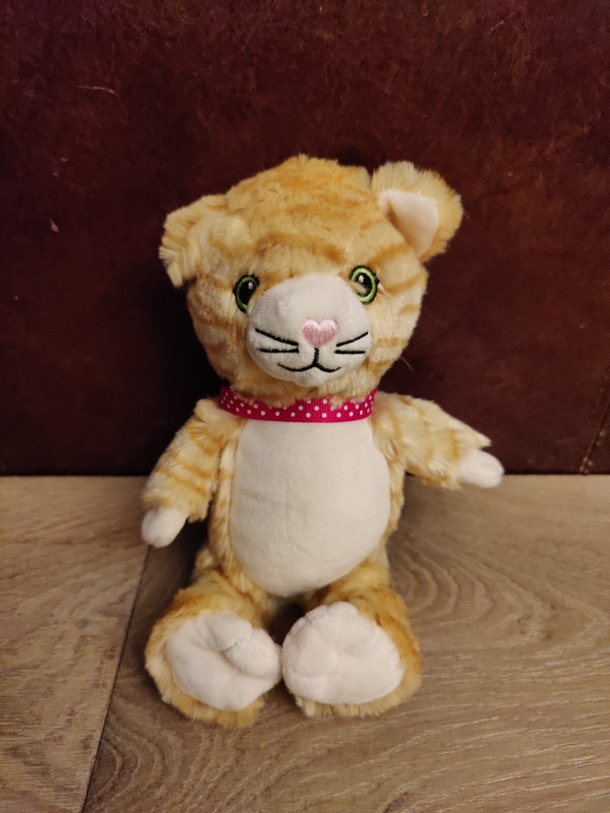 Kinder 2021 Easter Egg Surprise 9" Plush Orange Tabby Cat Red Collar ...