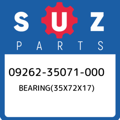 09262-35071-000 Suzuki Bearing(35x72x17) 0926235071000, New Genuine OEM ...
