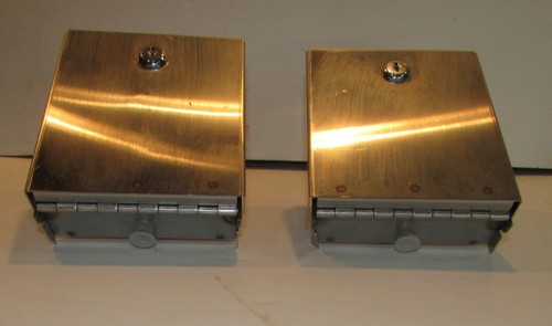 Lot of 2 - Surface Mount Water Valve Boxes Stainless Steel (Missing ...