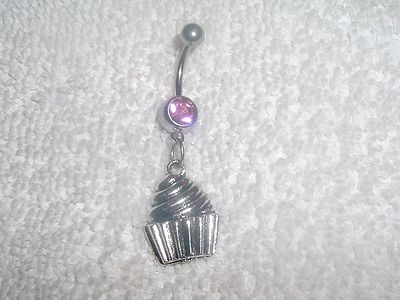 Cupcake Frosting Icing Charm Belly Button Navel Ring Body Jewelry ...