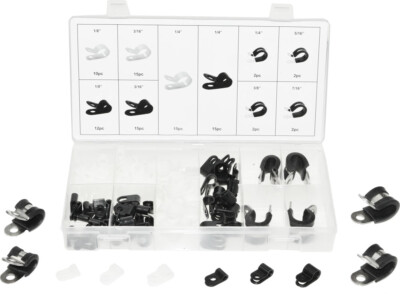 Swordfish 32270 - Nylon & Rubber Cushioned Cable Clamp Assortment, 90 ...