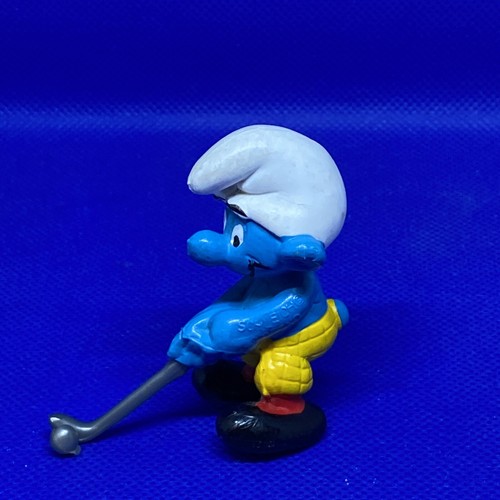 Vintage Smurfs 1979 Peyo Schleich Golf Golfing SMURF PVC Figure Golfer ...
