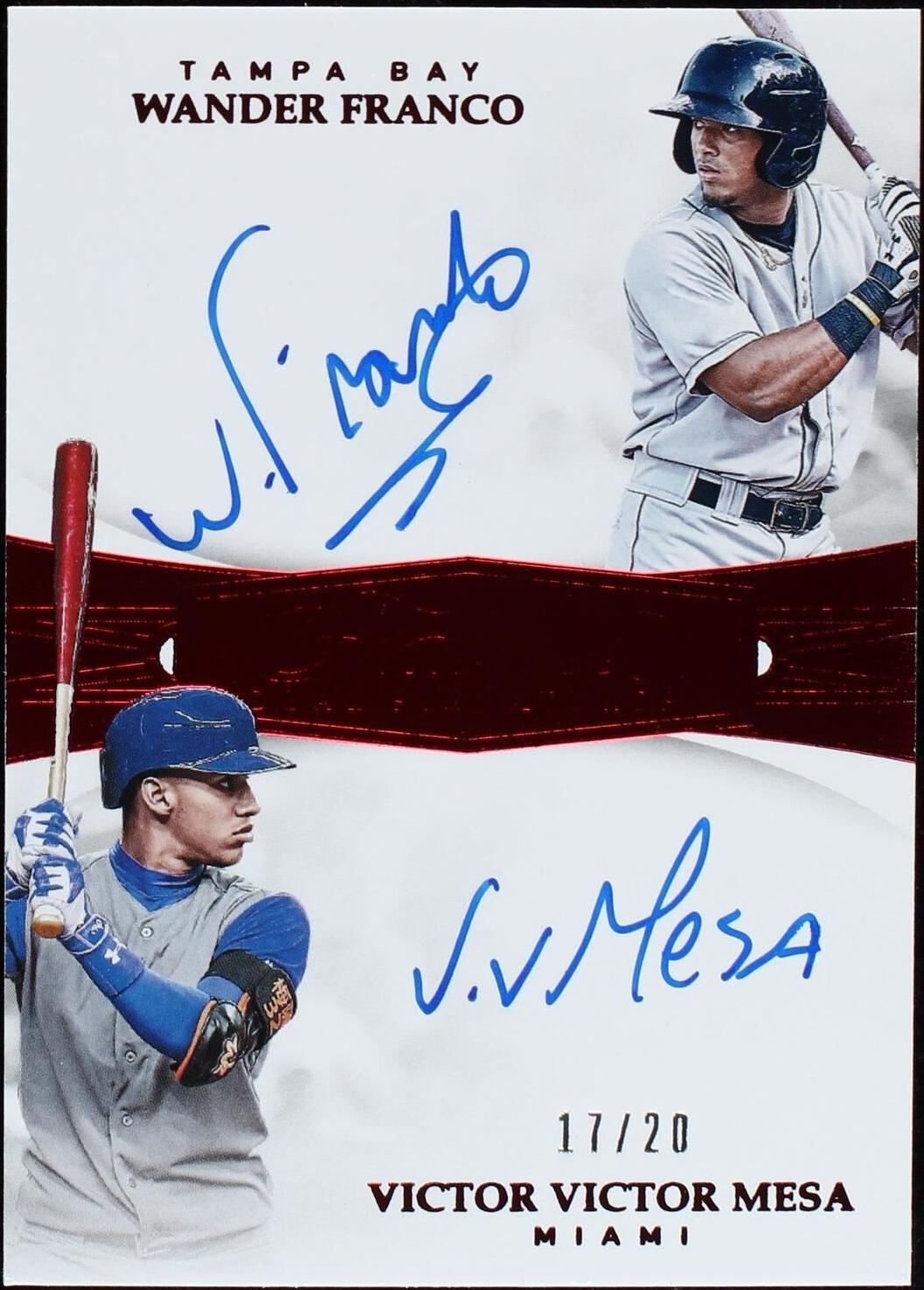 2019 Panini Flawless - Flawless Dual Signatures Wander Franco, Victor ...