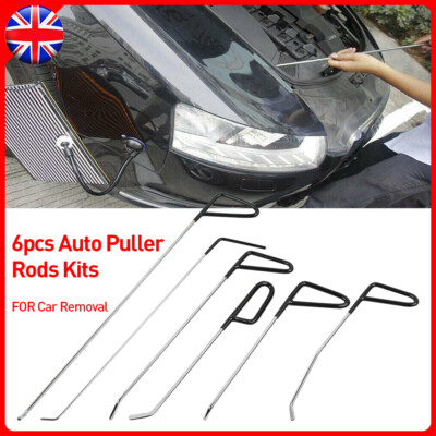 6x Auto PDR Puller Rods Dent Paintless Repair Tools Car Removal Hail ...