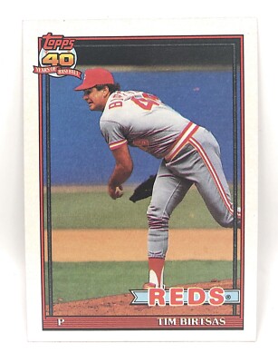 1991 Topps Baseball Card #289 - Tim Birtsas - Cincinnati Reds - Pitcher ...