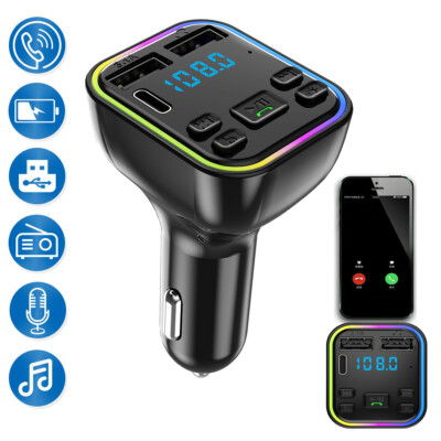 Bluetooth Transmitter Car Adapter FM MP3 Player Hands free Radio Kit ...
