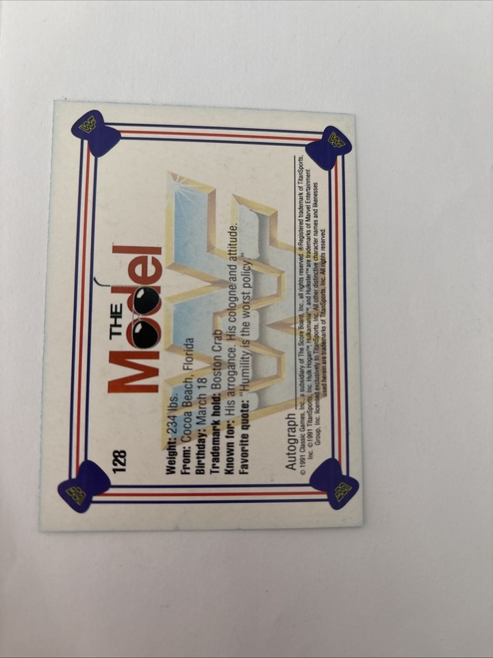 1991 Classic WWF The Model Rick Martel Base #128 | eBay