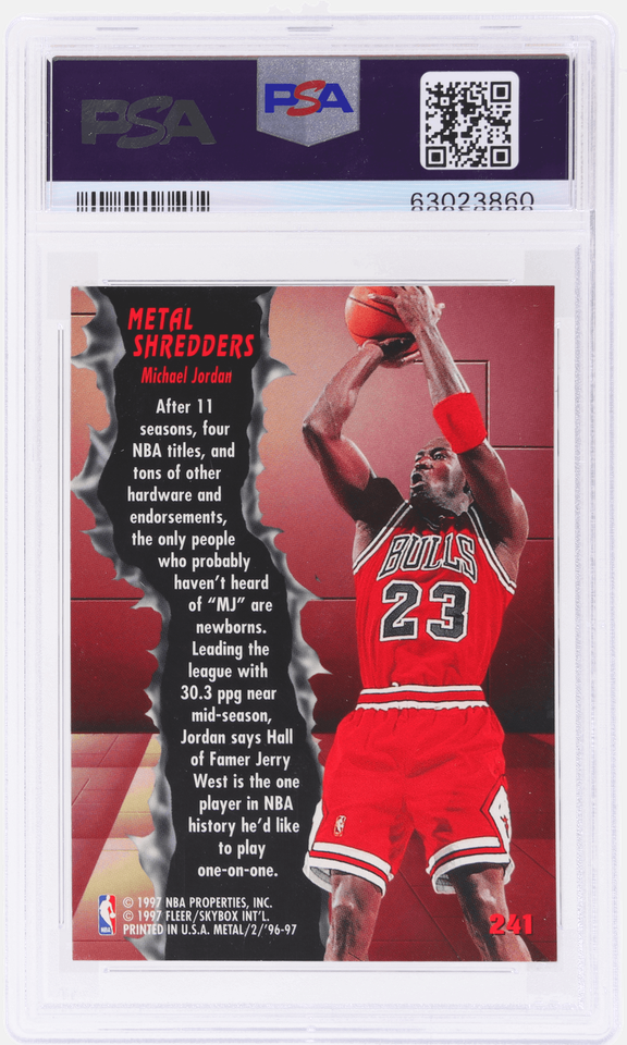 1996 Fleer Metal Michael Jordan Precious Metal #241 PSA 8 | eBay