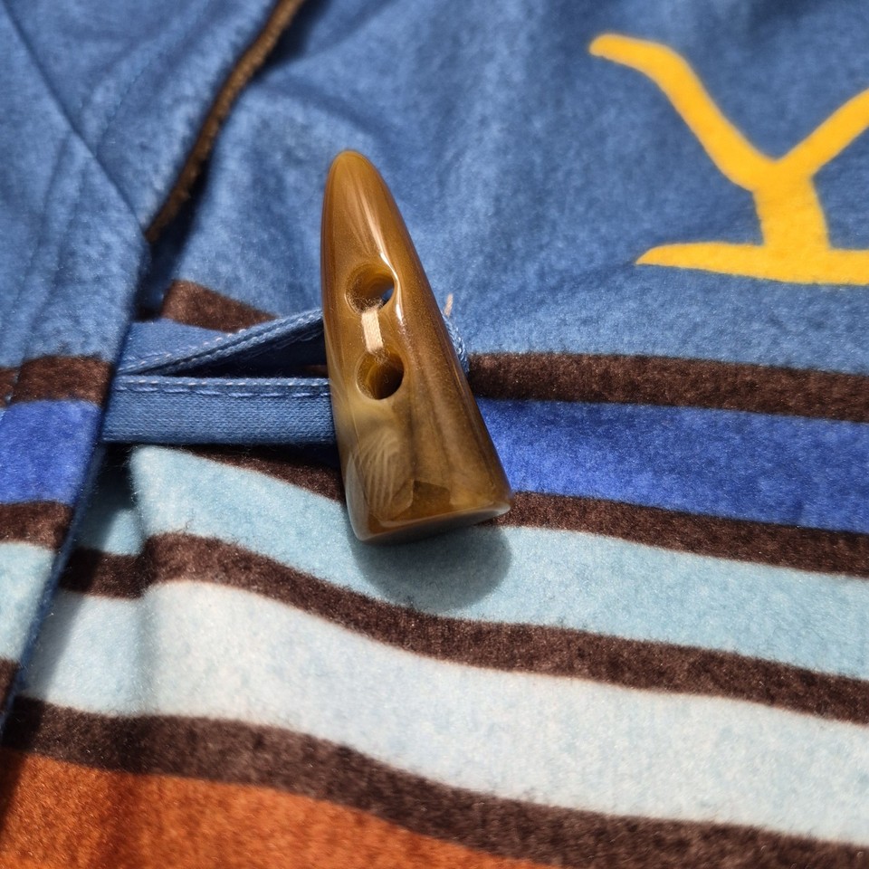 Aztec Southwestern Blue Hooded Poncho Style Coat TV Series Yellowstone ...