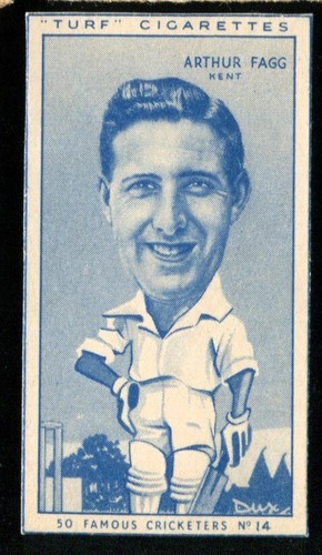 Tobacco Card,Carreras,Turf,FAMOUS CRICKETERS, Cricket, 1950, Arthur ...