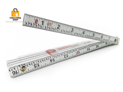 Co. FR-72 6.5Ft/2M Carpenter’s Folding Rule Composite Ruler with Inch ...