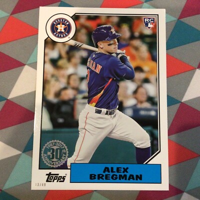 Alex Bregman #87-33 astros RC 13/49 made 2017 Topps 1987 30th ...