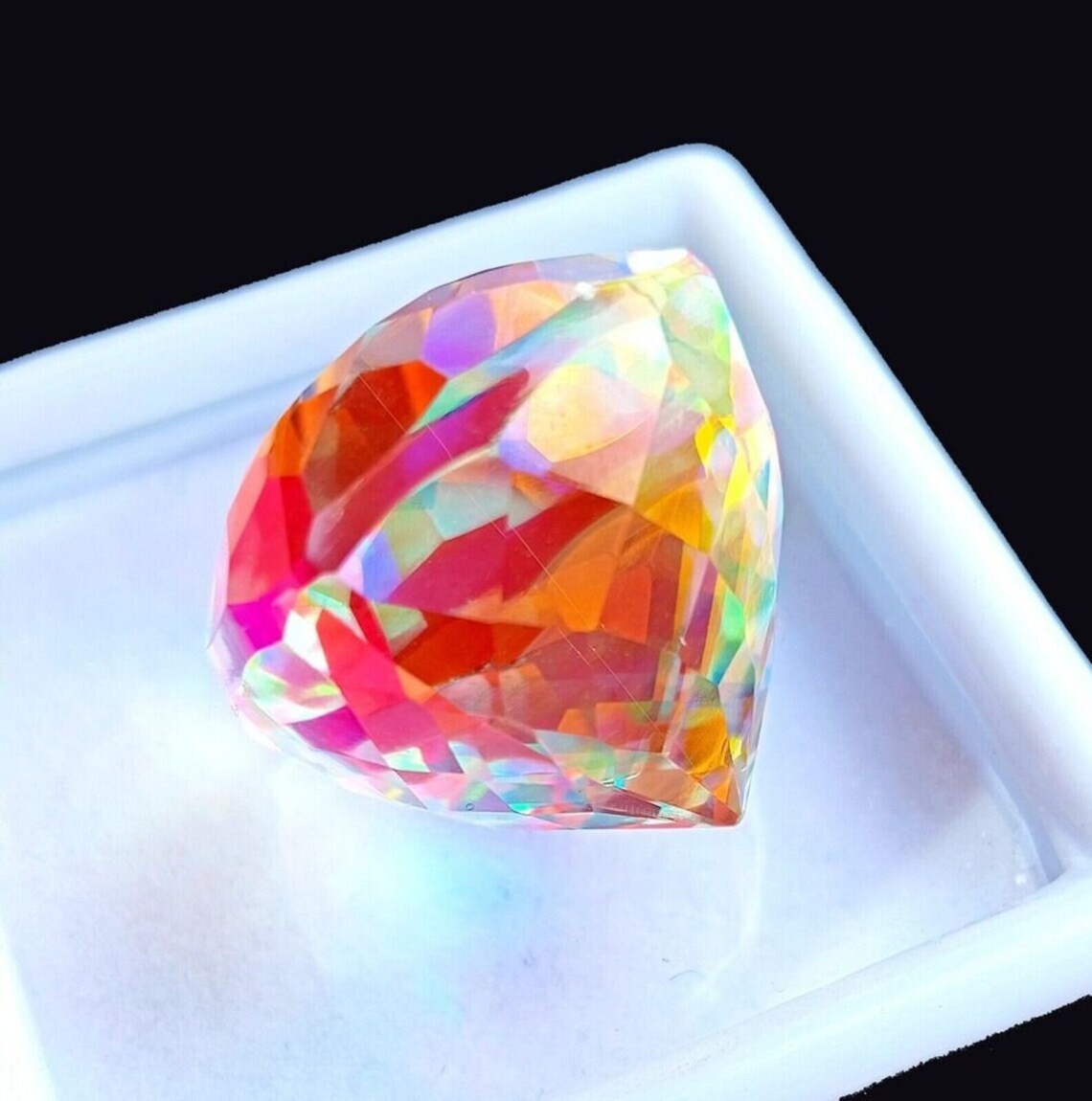 Natural Mystic Topaz Rainbow Color Cushion Shape Certified Loose ...