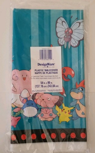 Nintendo Pokemon Pikachu Birthday Party Plastic Tablecloth (54" x 96 ...