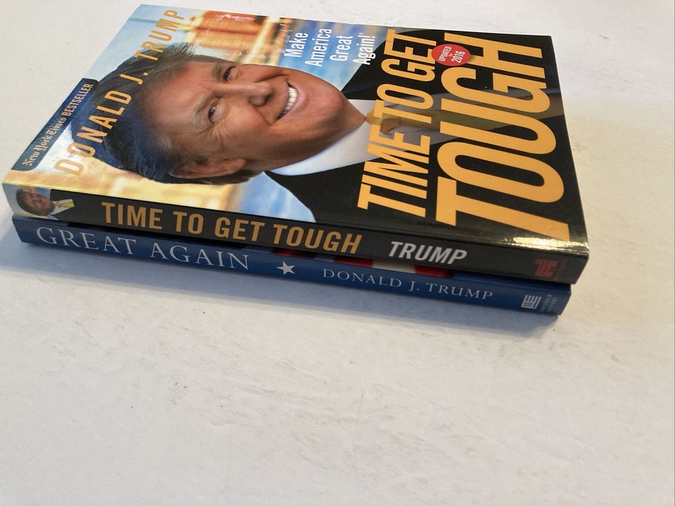 2 Donald J Trump Books Great Again Time to Get Tough Paperback ...