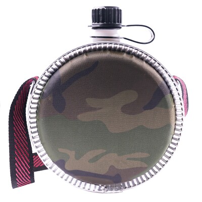 24oz Mini Camo Canteen Camouflage Water Carrier with Screw-On Bottle ...