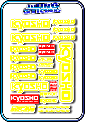 KYOSHO MODEL RC CAR DRONE BOAT BUGGY MINI Z STICKERS DECALS ROBOT R/C ...