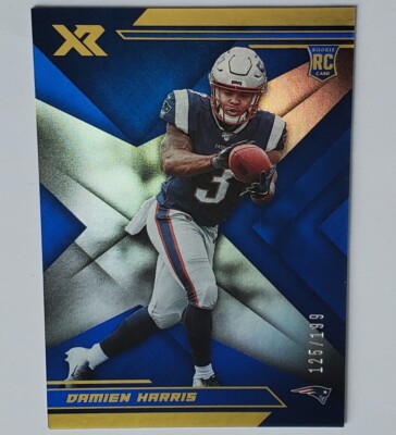 DAMIEN HARRIS 2019 Panini XR Football Rookie Card #112 RC Blue Parallel ...