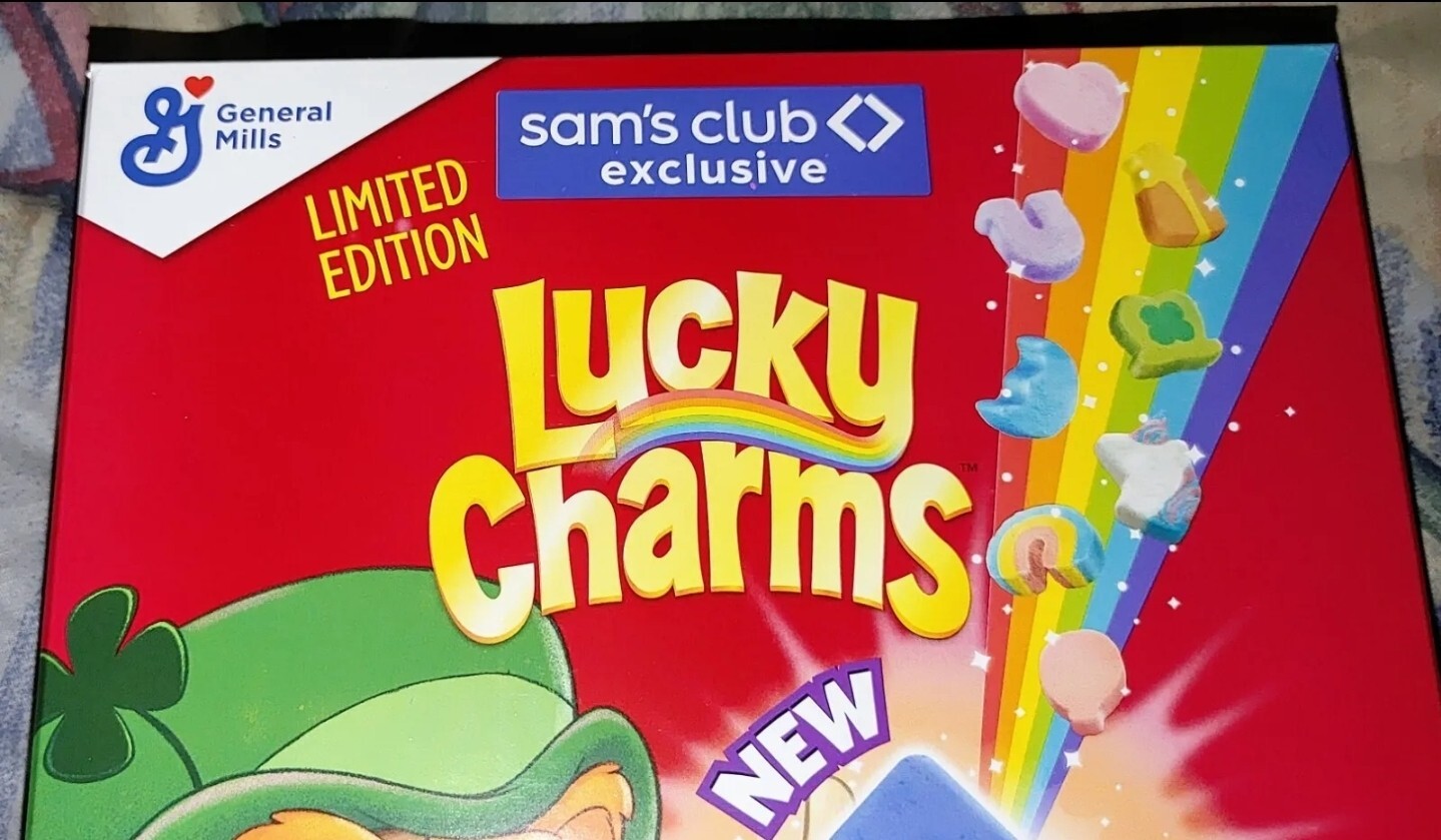 NEW Sam's Club Exclusive Lucky Charms Cereal Blue Diamonds Limited ...