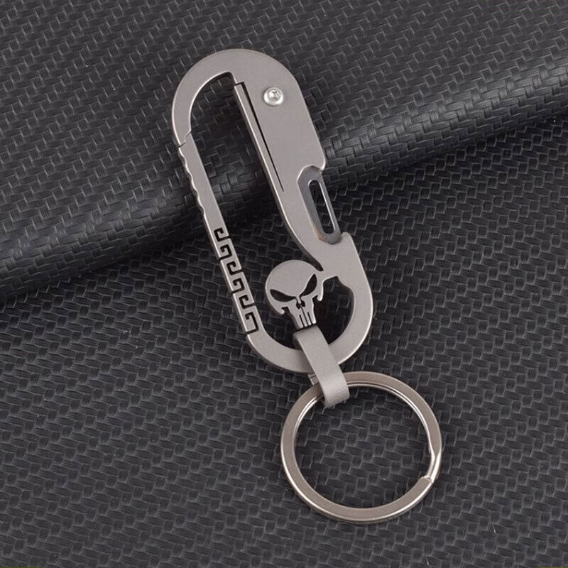 Titanium Alloy Key Chain Carabiner tool Foldable Outdoor EDC Multi Tool ...