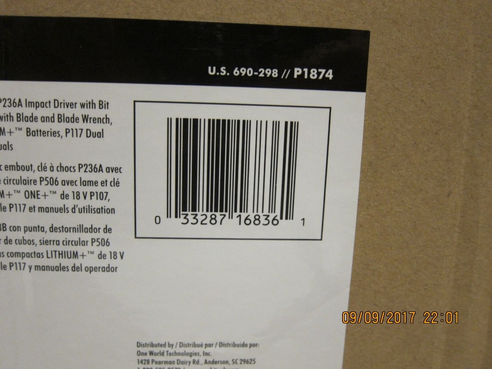 Ryobi P1874 18-Volt ONE+ Lith-Ion Cordless Combo Kit (3-Tool) FREE ...