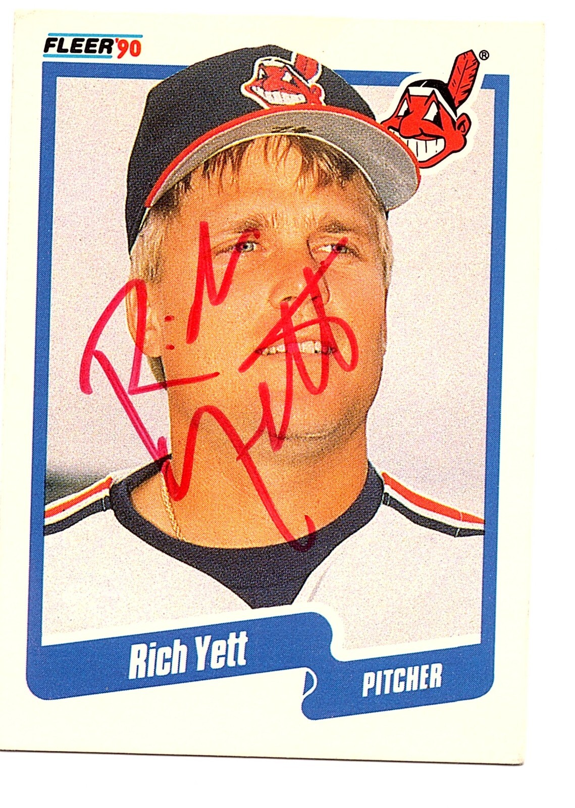 Rich Yett Autograph On A 1990 Fleer - Cleveland Guardians | eBay