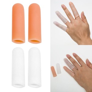 2 Pairs Silicone Finger Arthritis Protective Splint Cap Cover Sleeves ...