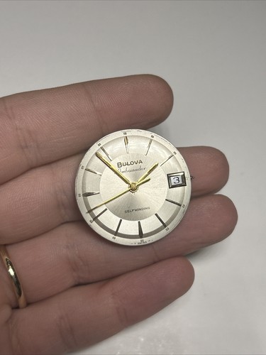 BULOVA AMBASSADOR Automatic Calendar Microrotor Cal 12EBACD Watch ...