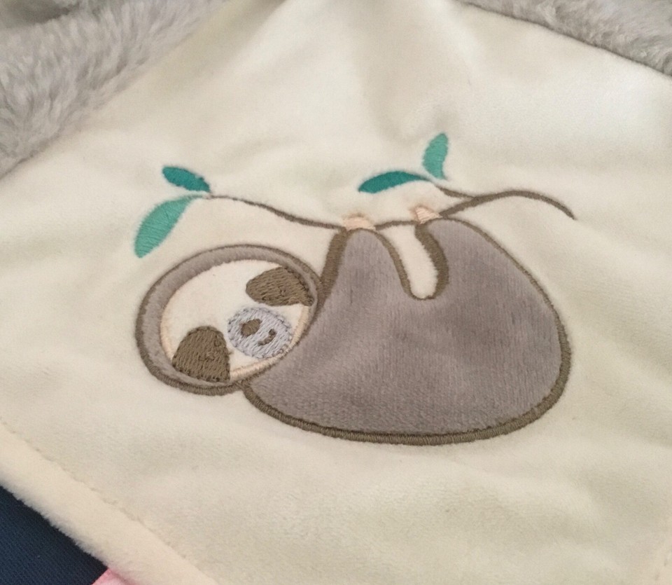 TAGGIES Sloth Soft Plush Baby 12" x 12" Security Lovey Mary Meyer ...