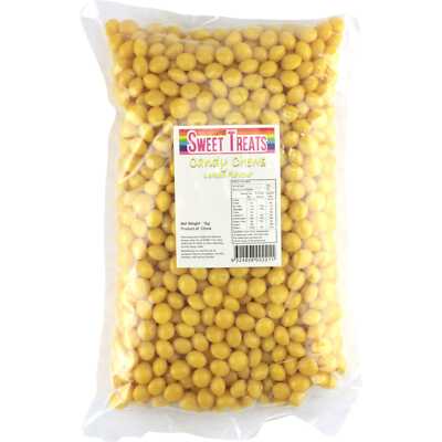 Yellow Candy Chews 1kg Bag Lemon Flavour Birthday Party Lolly Buffet ...