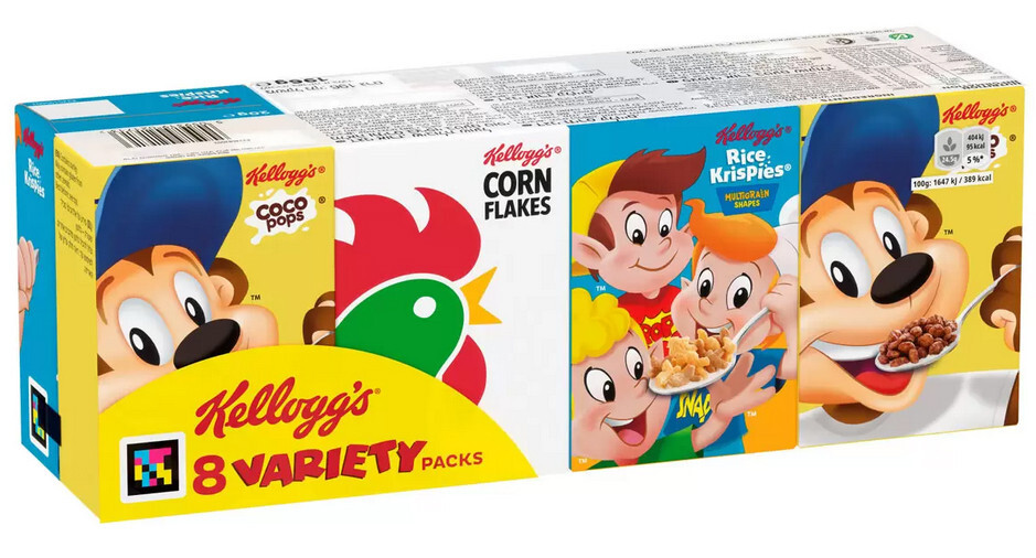 Kellogg's Variety Rice Krispies Corn Flakes Coco Pops Cereal 48 Packs ...