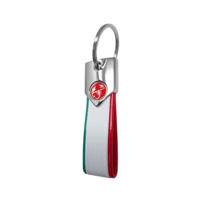 Keychain Abarth, Carbon Tricolor with Logo Abarth Scorpio Red | eBay