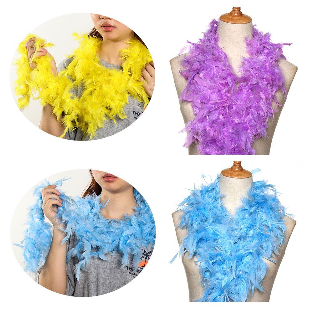 Fluffy Cosplay Feathers Feather Boa Strip Apparel Fabric Grament Accessaries | eBay