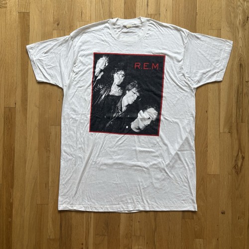Vintage 80s REM Shirt Green World Tour 1989 White Screen Stars Sz 3XL ...