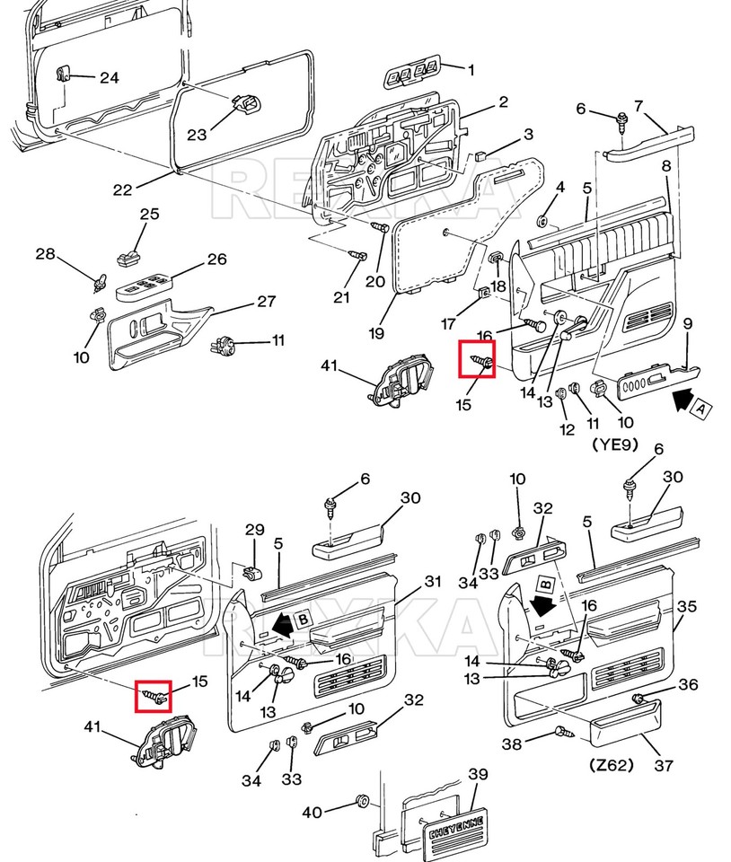 Rexka 50pcs Door Panel Clips Retainers 15545202 Compatible with GM ...
