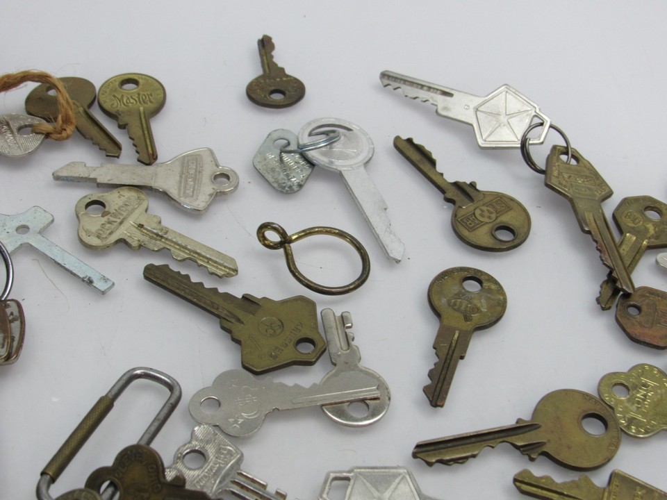 Vintage Key Lot Brass Skeleton Master Lock Lion Padlock Antique | eBay