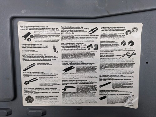Matco Master Plus Disconnect Kit MDS850P Fuel Line GM Ford Chrysler ...